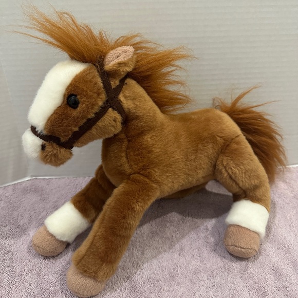 Source Unknown | Toys | Brown White Chestnut Horse Plush Toy 2 Blaze ...